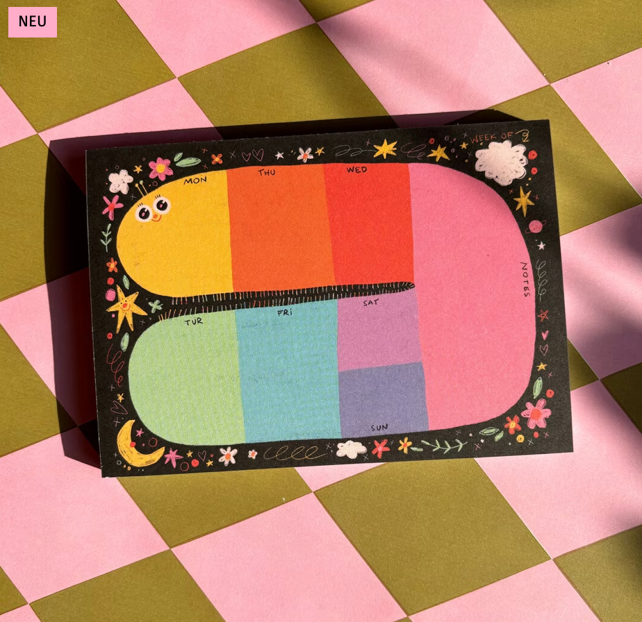 Notizblock Wochenworm Block | Slinga – SCHLAURAUM